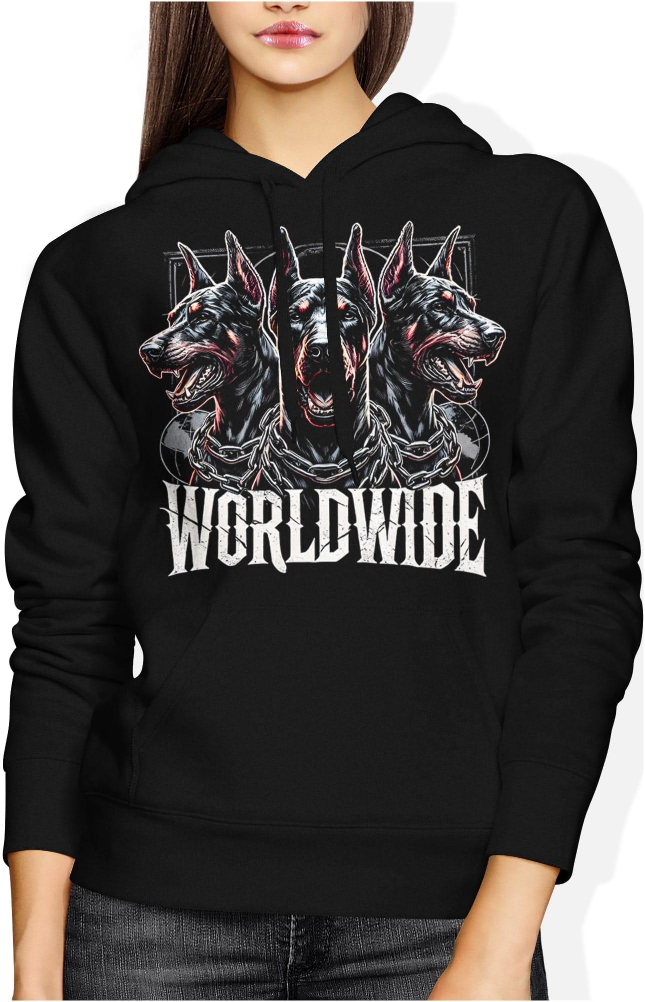 Doberman Cerber Worldwide Damska bluza z kapturem