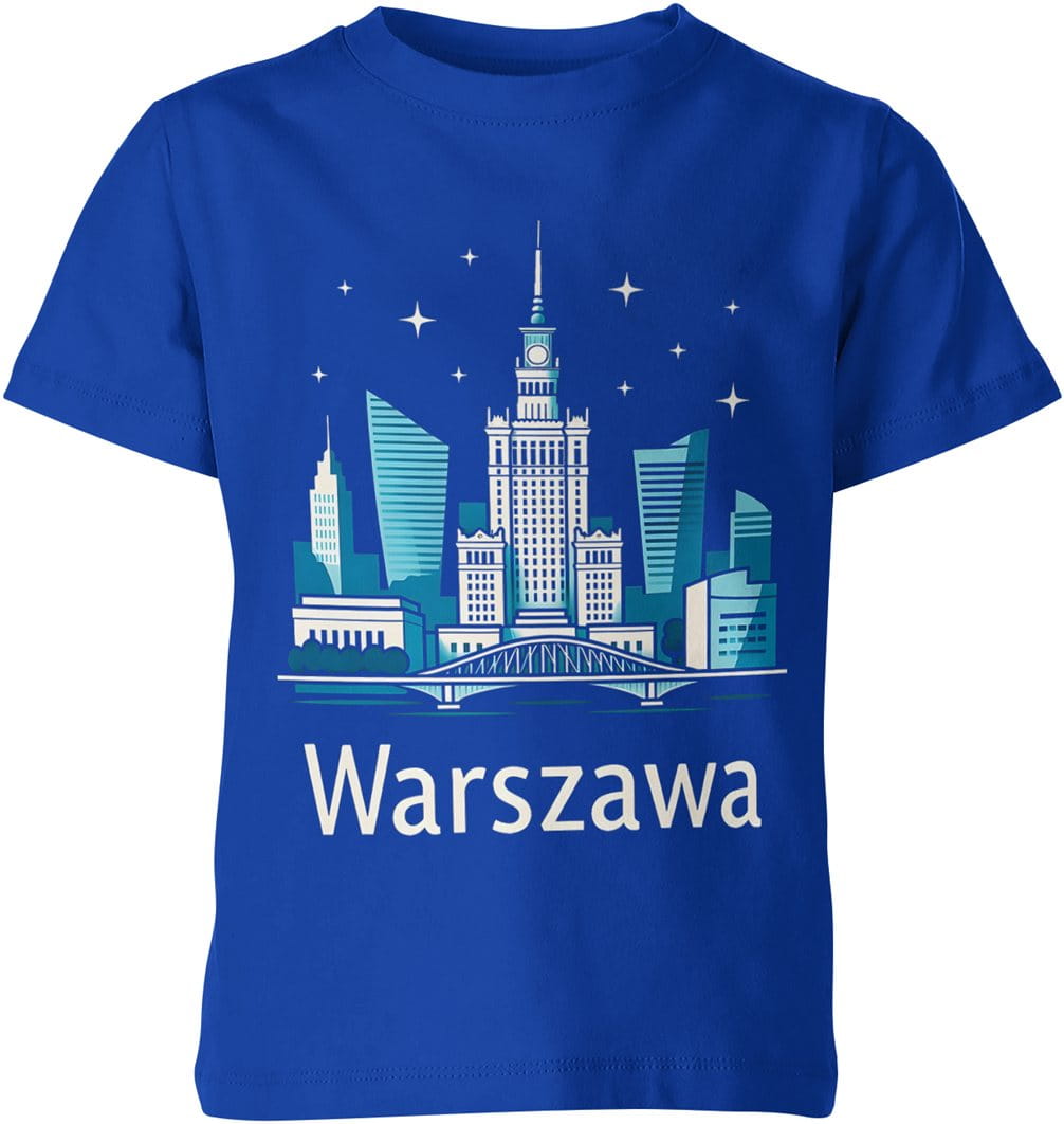 Warszawa – panorama miasta, Pałac Kultury, most i nowoczesne wieżowce ...